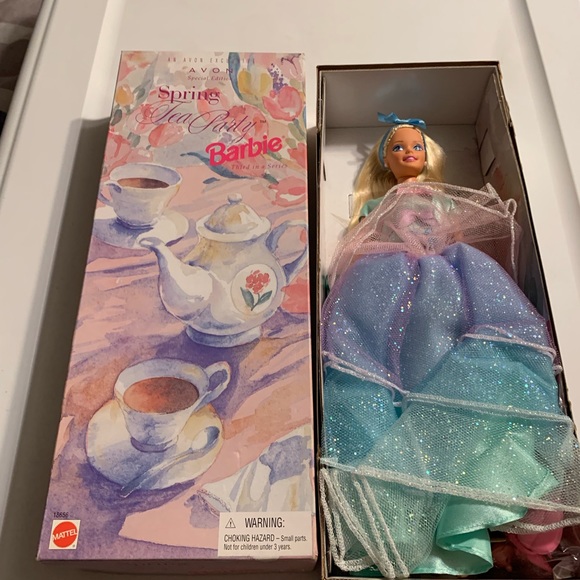 Mattel | Toys | Vintage 997 Avon Spring Tea Party Barbie With Box ...